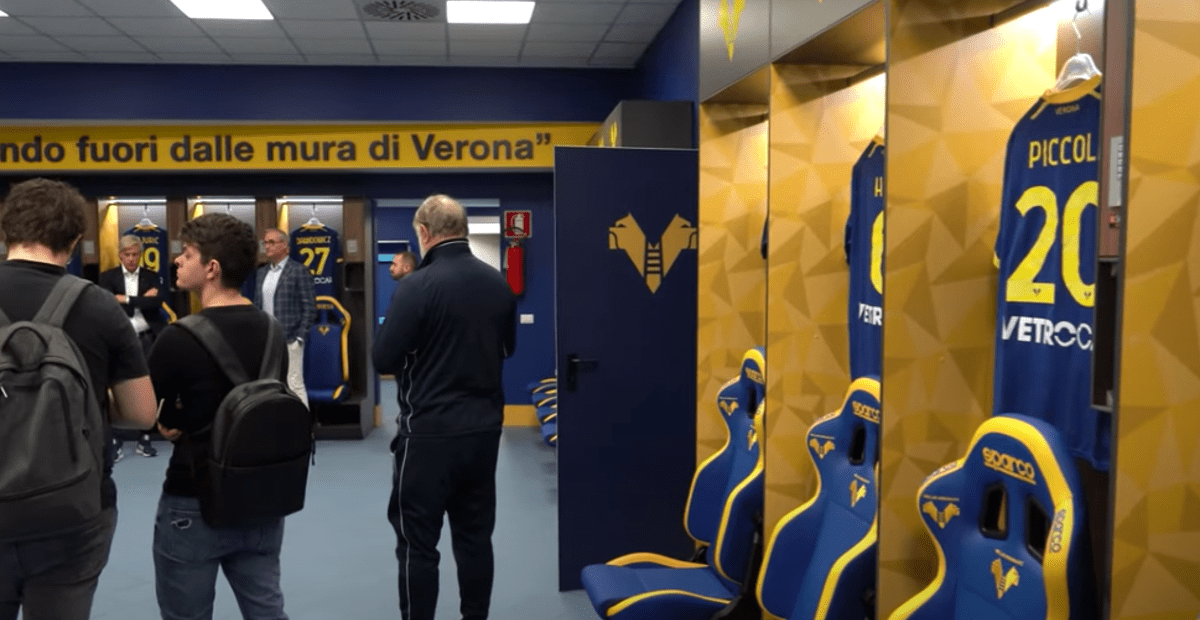 Il nuovo spogliatoio dell'Hellas Verona | TgGialloblu | Telenuovo