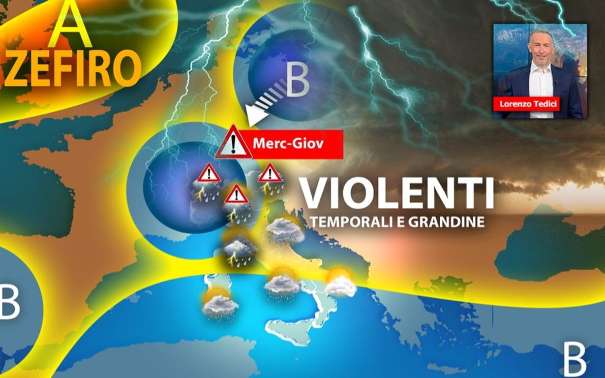 Nuova perturbazione: in arrivo violenti temporali e grandine in Pianura Padana | TgPadova ...