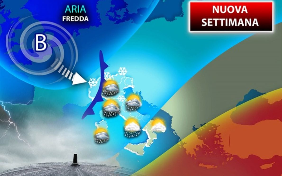 Meteo: in settimana tornano sull'Italia pioggia, vento e neve | Telenuovo | Telenuovo